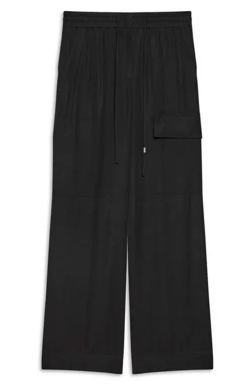 Helmut Lang Woven Cargo Pants - Black