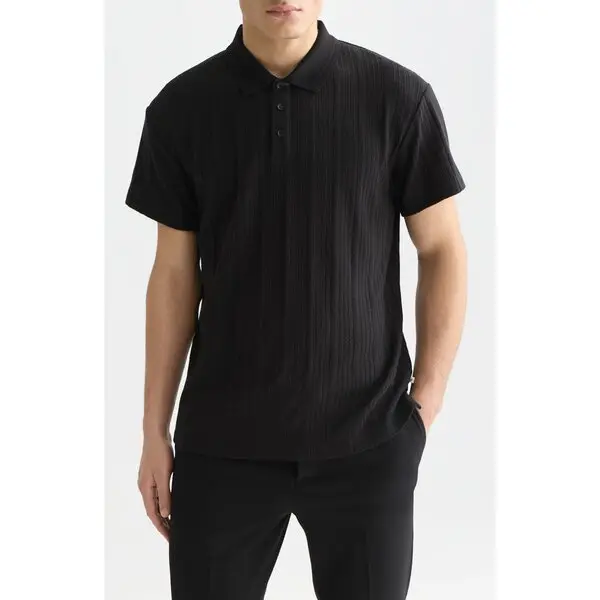 Scotch & Soda Relaxed Fit Rib Polo - Meteorite