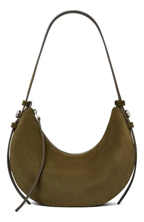 Tory Burch Romy Suede Half Moon Shoulder Bag - Leccio