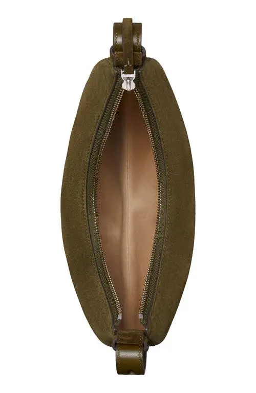 Tory Burch Romy Suede Half Moon Shoulder Bag - Leccio