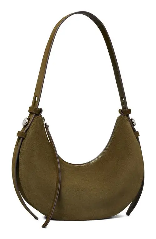 Tory Burch Romy Suede Half Moon Shoulder Bag - Leccio