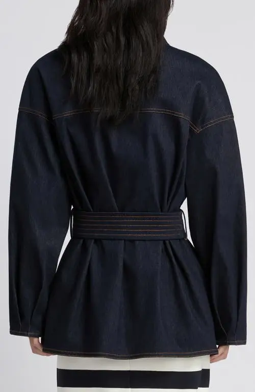 MM BY MAX MARA Belted Nylon Jacket - Midnight Blue