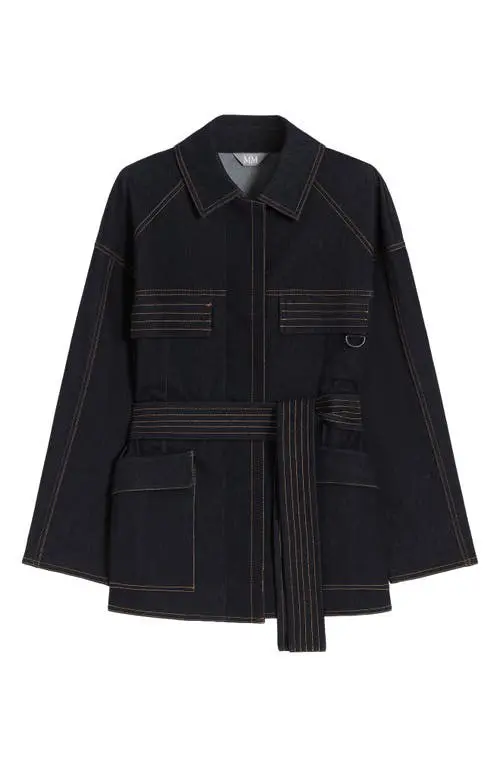 MM BY MAX MARA Belted Nylon Jacket - Midnight Blue