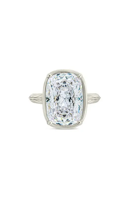 Sterling Forever Elongated Cushion Cut Zirconia Ring - Silver