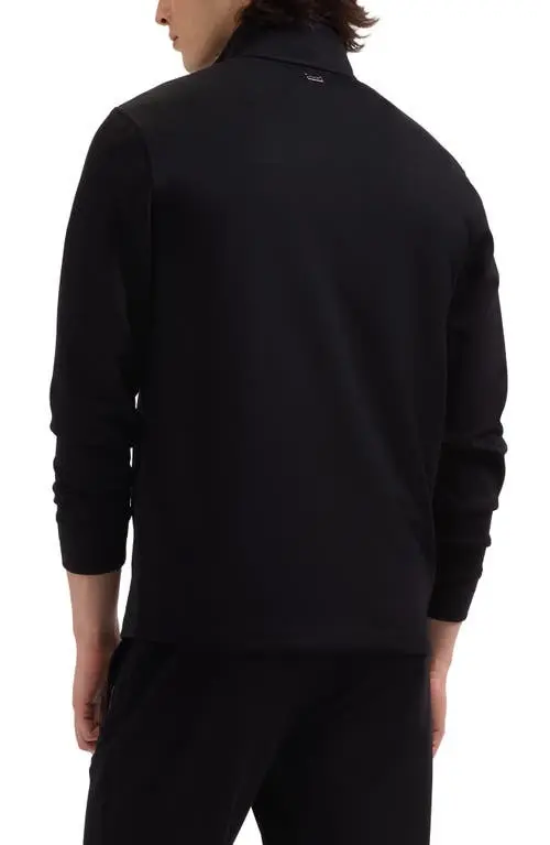 Bugatchi Soft Touch Quarter Zip Sweatshirt - Black
