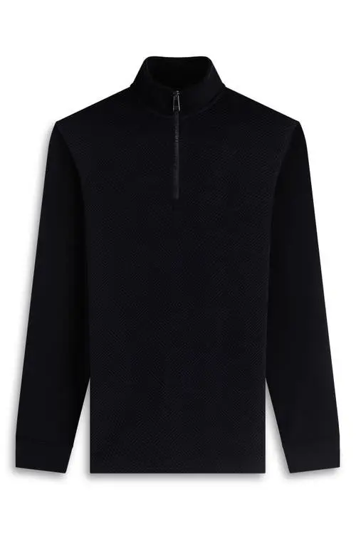 Bugatchi Soft Touch Quarter Zip Sweatshirt - Black