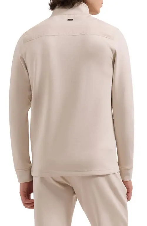 Bugatchi Quarter-zip Soft Touch Sweatshirt - Almond