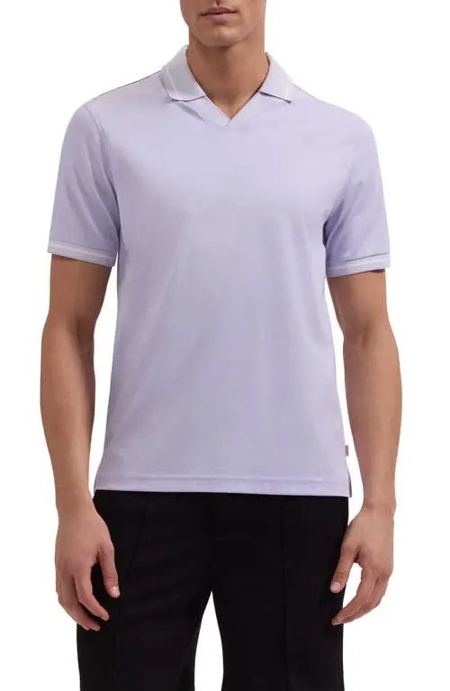 Bugatchi Pima Cotton Johnny Collar Polo - Lilac