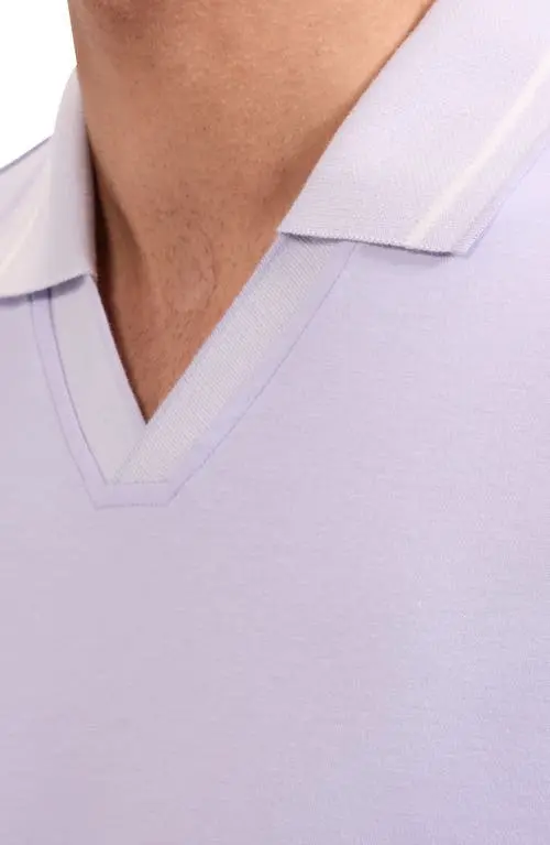 Bugatchi Pima Cotton Johnny Collar Polo - Lilac