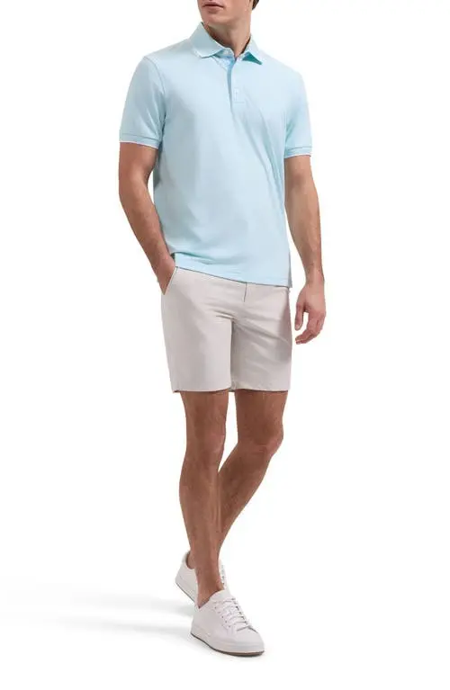 Bugatchi Performance Tipped Polo - Aqua
