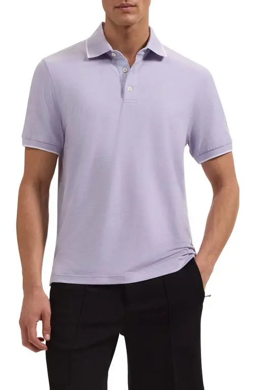 Bugatchi Performance Tipped Polo - Lavender