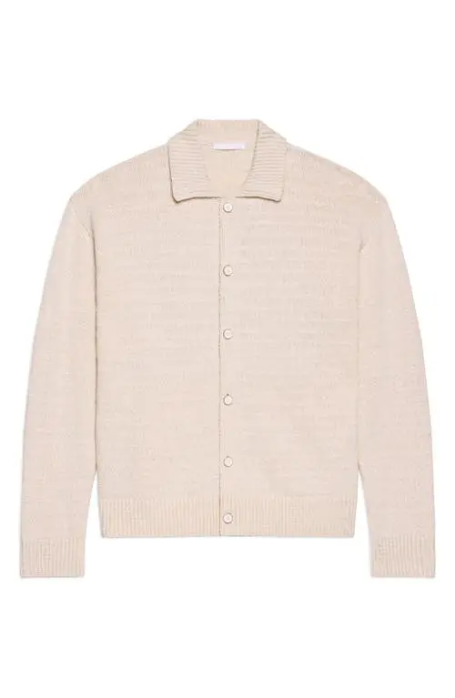 Helmut Lang Wool & Cotton Blend Slub Cardigan