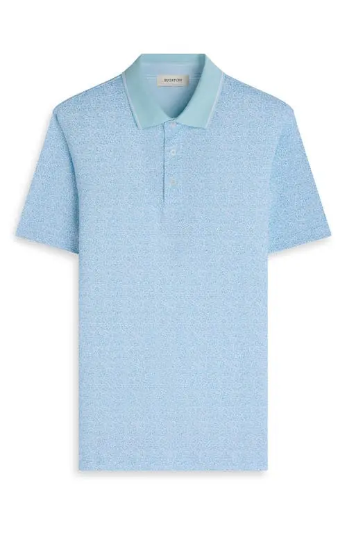 Bugatchi Performance Floral Polo - Aqua