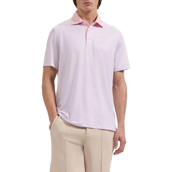 Bugatchi Performance Floral Polo - Pink