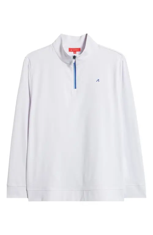 REDVANLY Fleet Quarter-zip Sweatshirt - Bright White