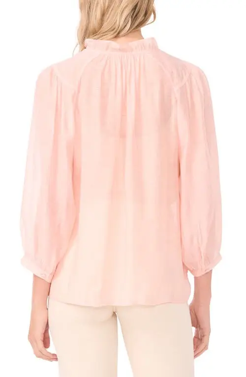 Vince Camuto Split Neck Balloon Sleeve Peasant Top