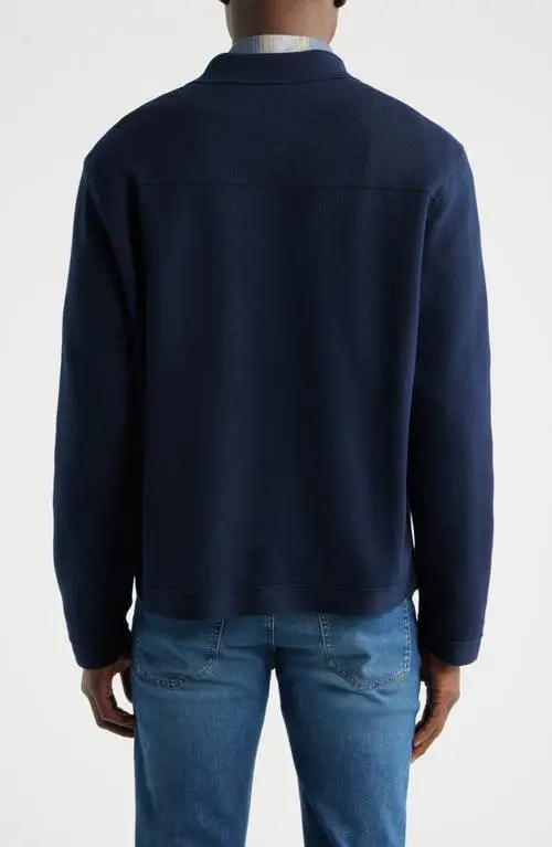 BOSS Cotton Shirt Jacket - Dark Blue