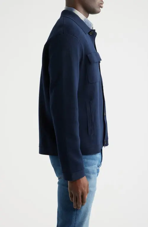BOSS Cotton Shirt Jacket - Dark Blue