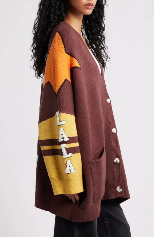 DRESSED IN LALA Collegiate Striped Cardigan