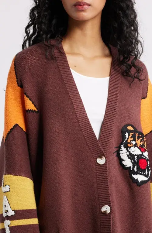 DRESSED IN LALA Collegiate Striped Cardigan