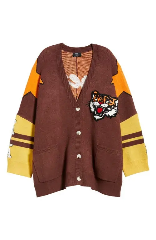 DRESSED IN LALA Collegiate Striped Cardigan