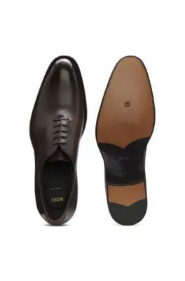 BOSS Italian-made Burnished Leather Oxford Shoes