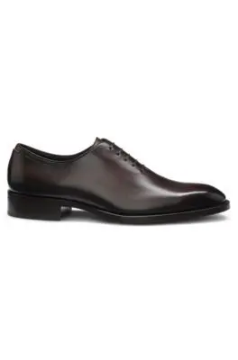 BOSS Italian-made Burnished Leather Oxford Shoes