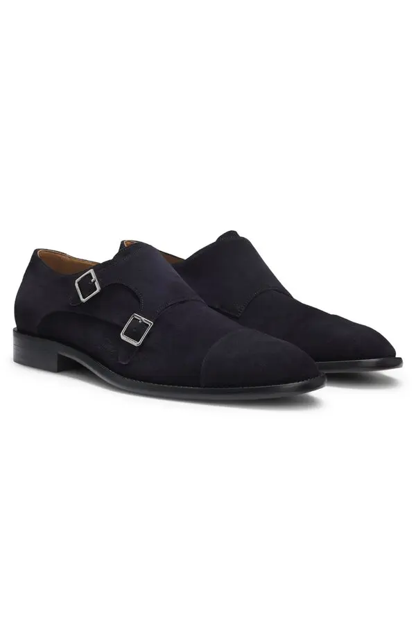 BOSS Suede Monk Strap Shoes
