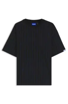 Hugo Cotton-jersey T-shirt With Happy And Stripe
