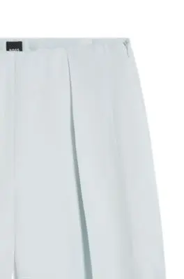 BOSS Relaxed-fit Cropped Trousers - Light Blue