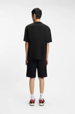 Hugo Cotton-jersey T-shirt With Biker-inspired Artwork