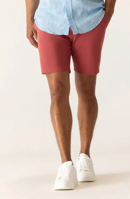 DEKE Galaxy Bermuda Flat Front Stretch Twill Shorts - Nantucket Red