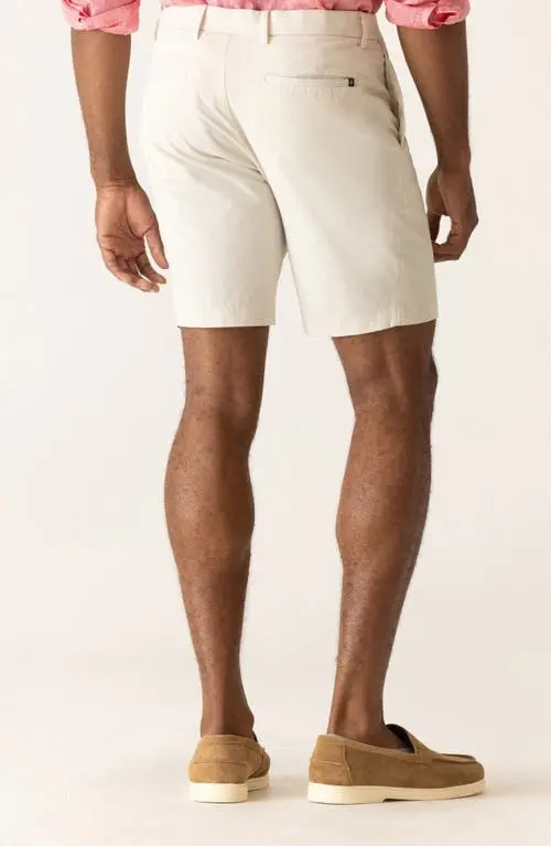 DEKE Bermuda Flat Front Stretch Twill Shorts - Silver