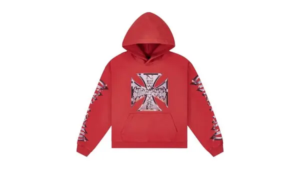 GODSPEED Chrome Motto Hoodie - Red Wash