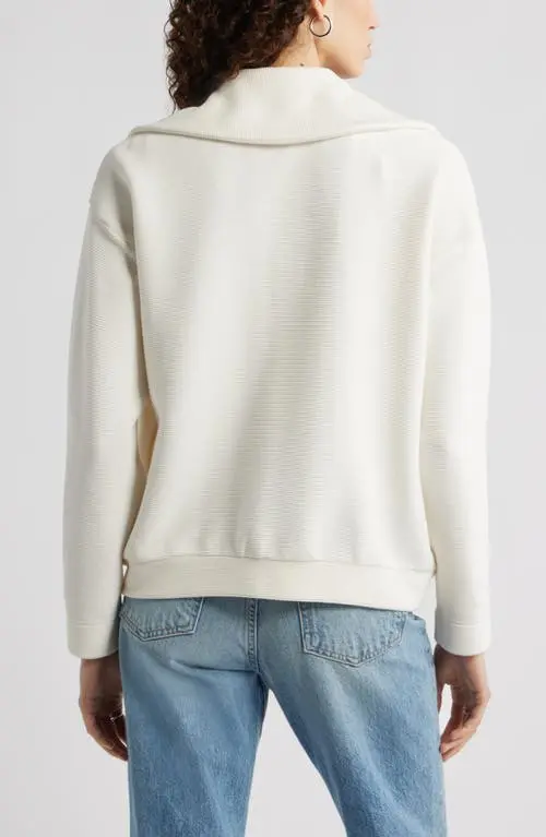 Caslon Ottoman Knit Bomber Jacket - White Hot
