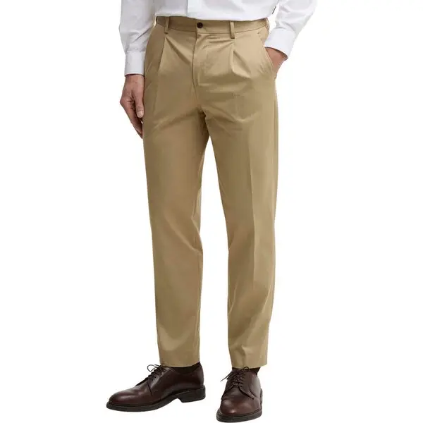 Barbour Bellamy Pleated Stretch Cotton Pants - Sand