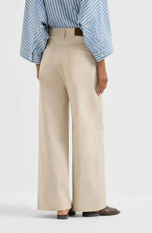 Brunello Cucinelli Loose Wrapped Trousers - Sand