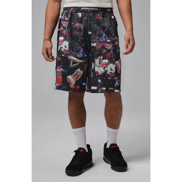 JORDAN Flight Oversize Cat Scratch Mesh Shorts - Black
