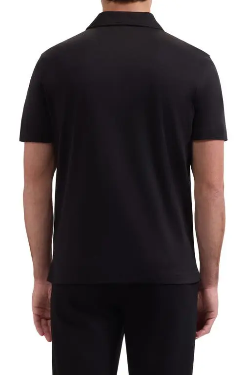 Bugatchi Three Button Performance Polo - Black