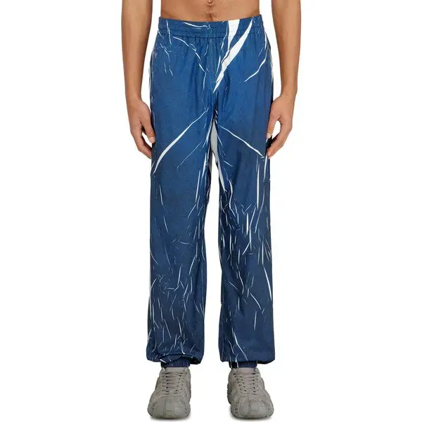 DIESEL® P-arelion-cjbc Trompe L'oeil Botched Denim Joggers - Indigo/blue