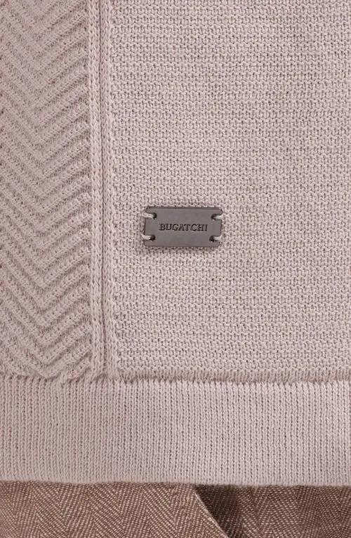 Bugatchi Short Sleeve Cotton Cardigan - Limestone