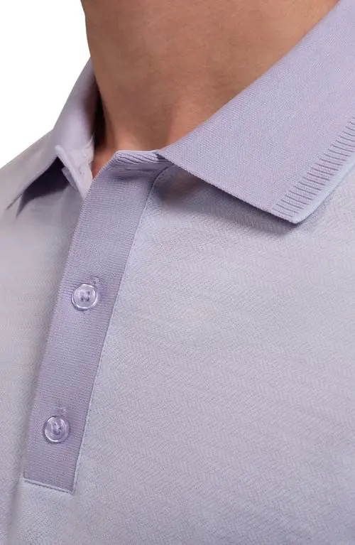 Bugatchi Jacquard Cotton Polo - Lilac