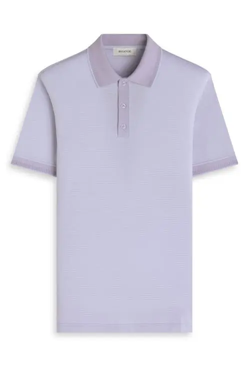 Bugatchi Jacquard Cotton Polo - Lilac