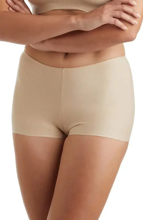 TC Shapewear Wonderful Edge® 3-pack Cotton & Modal Boyshorts - Warm Beige