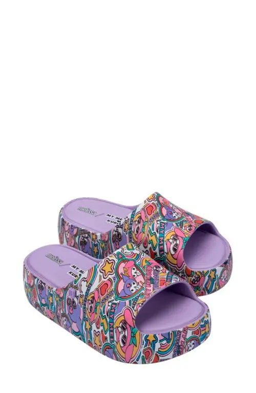 Melissa X Hello Kitty And Friends Platform Slide Sandal - Lilac/yellow
