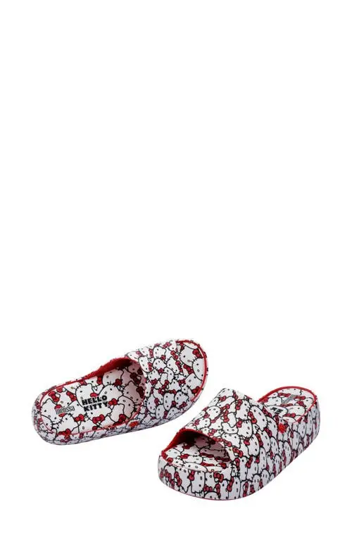 Melissa X Hello Kitty And Friends Platform Slide Sandal - Red/white