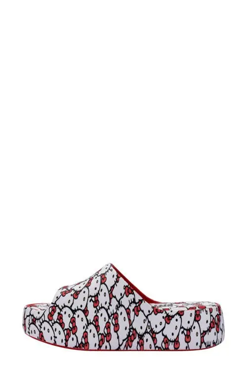 Melissa X Hello Kitty And Friends Platform Slide Sandal - Red/white