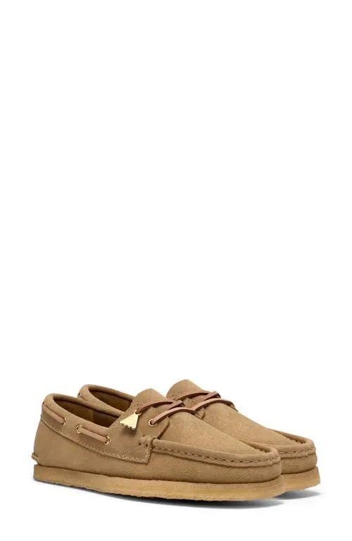 Clarks Godney Boat Moc Toe Loafer - Maple Suede