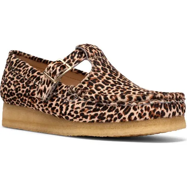 Clarks Wallabee Calf Hair Loafer - Leopard Print