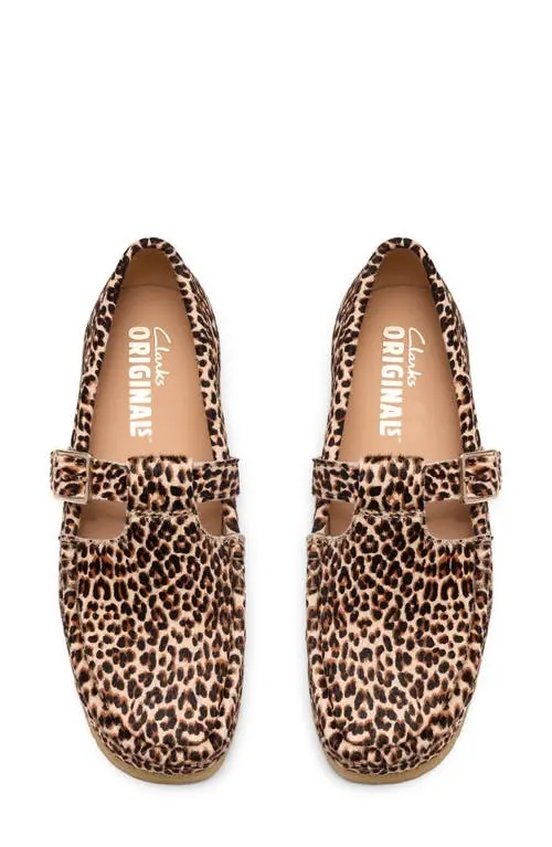 Clarks Wallabee Calf Hair Loafer - Leopard Print